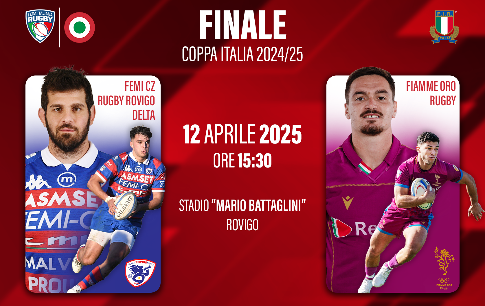 Formazioni finale Coppa Italia 2024/2025 - Lega italiana rugby